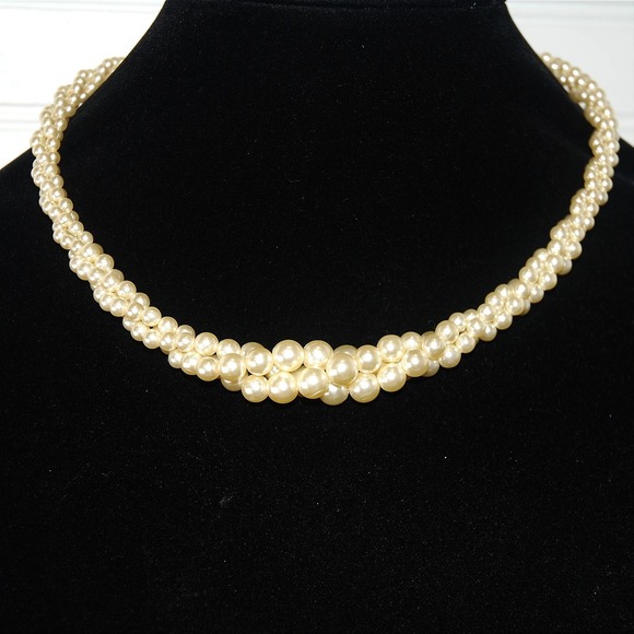 Napier | Jewelry | Vintage Napier Faux Pearl Necklace Multistrand ...
